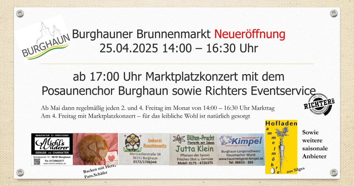 Brunnenmarkt Neueröffnung | Burghaun